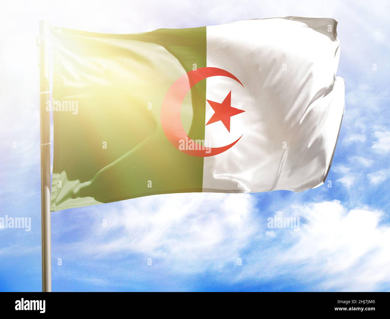 Algeria official flag Banque d'image et photos - Alamy