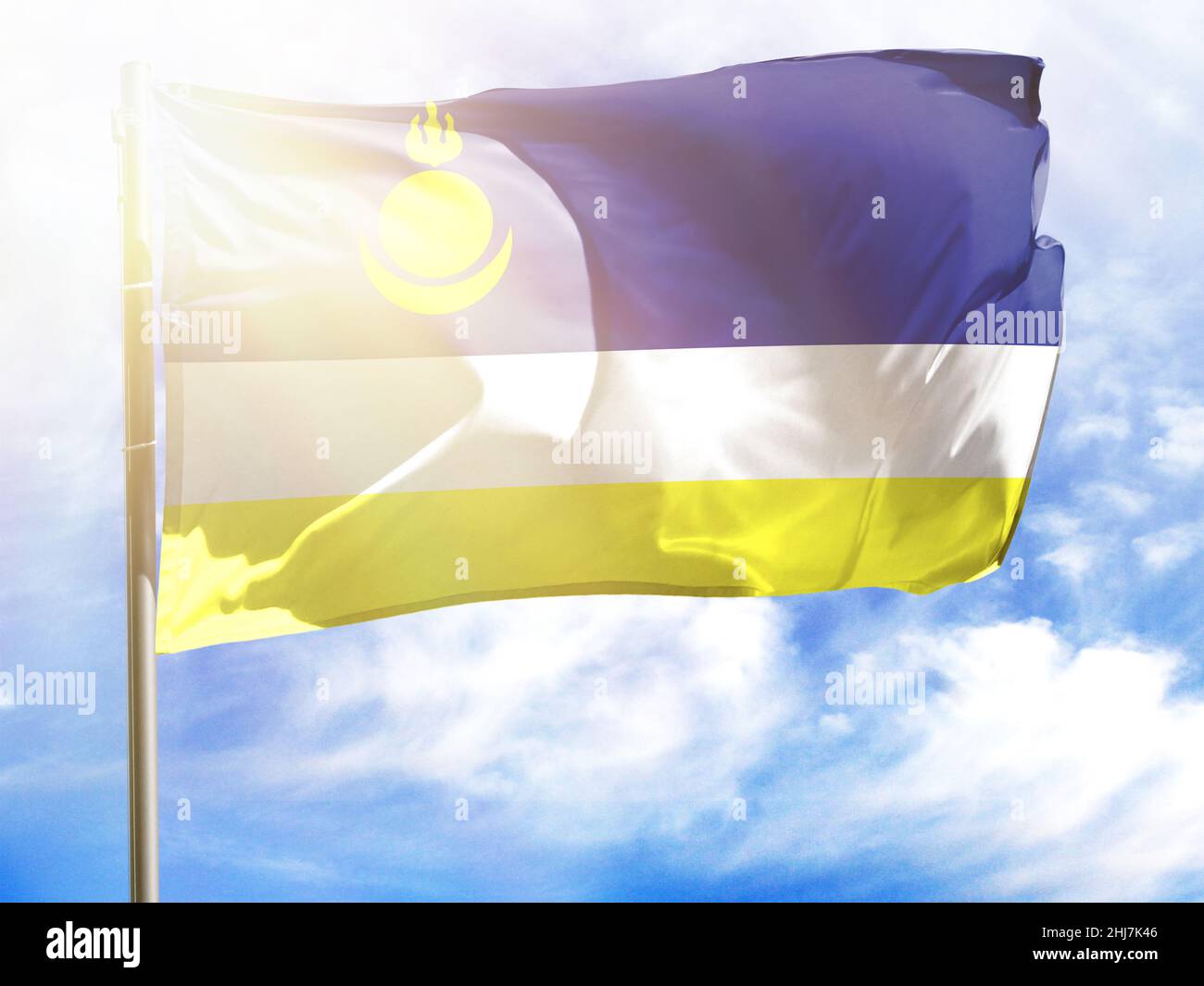 Drapeau de la bouriatie Banque de photographies et d’images à haute ...