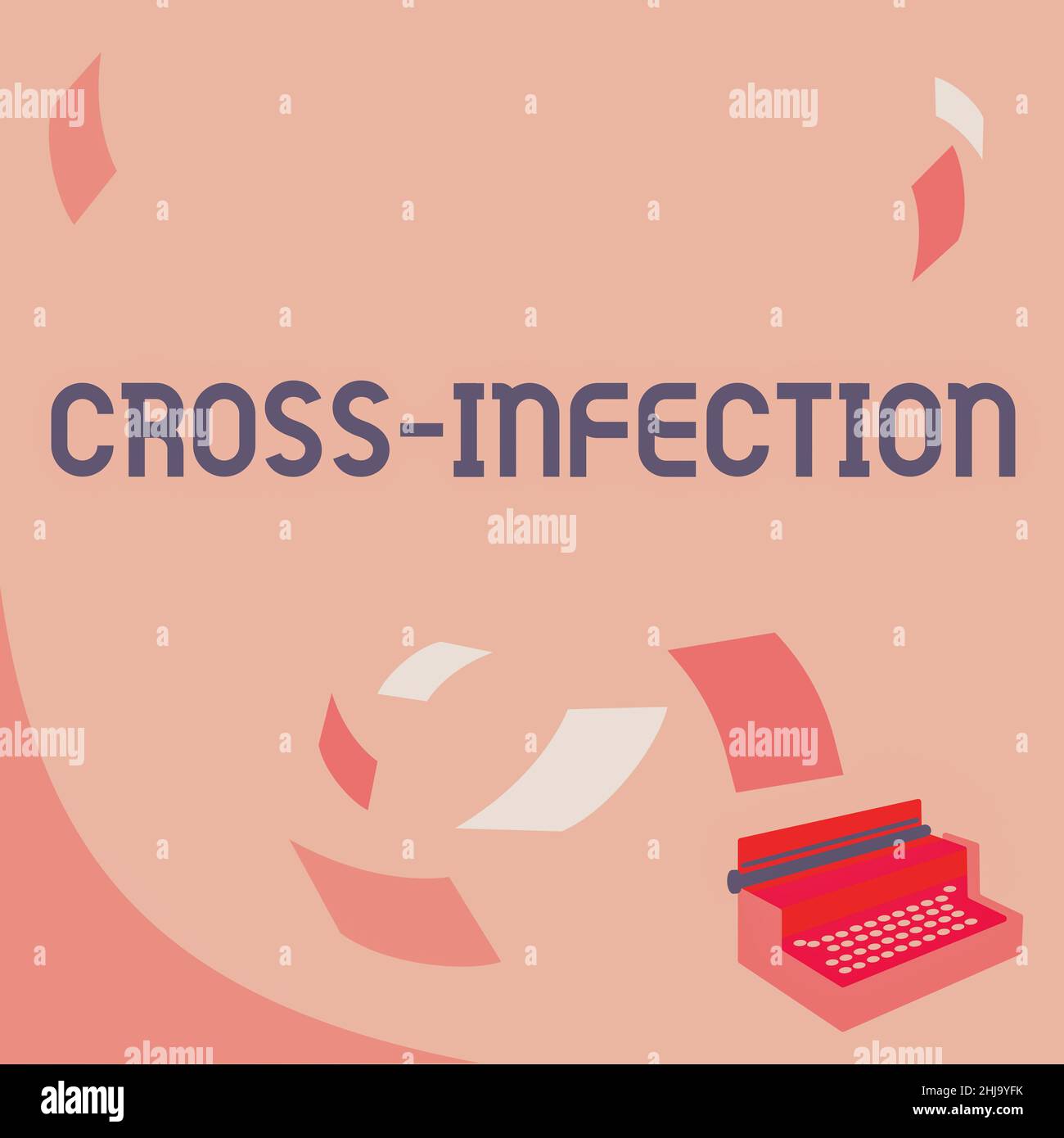 Signe d'écriture de la main infection croisée.Concept signification ...