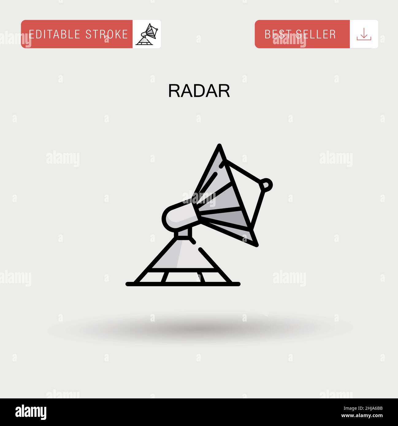 Radar logo Banque d'images vectorielles - Alamy