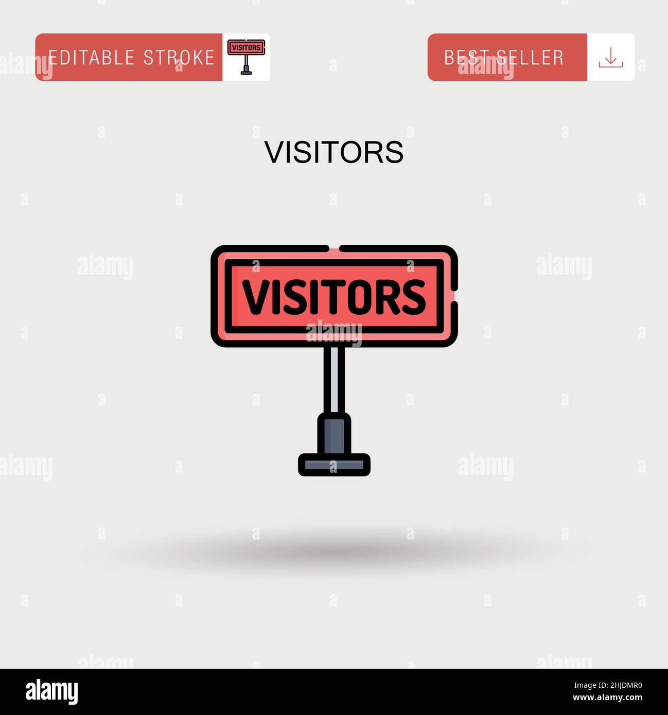 Visiter visiteur visiter Banque d'images vectorielles - Alamy