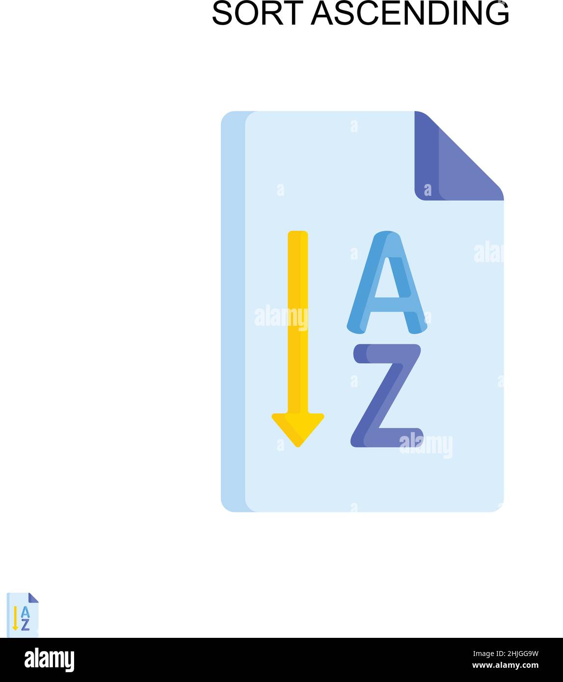 Icône de vecteur simple de tri croissant.Modèle de conception de ...