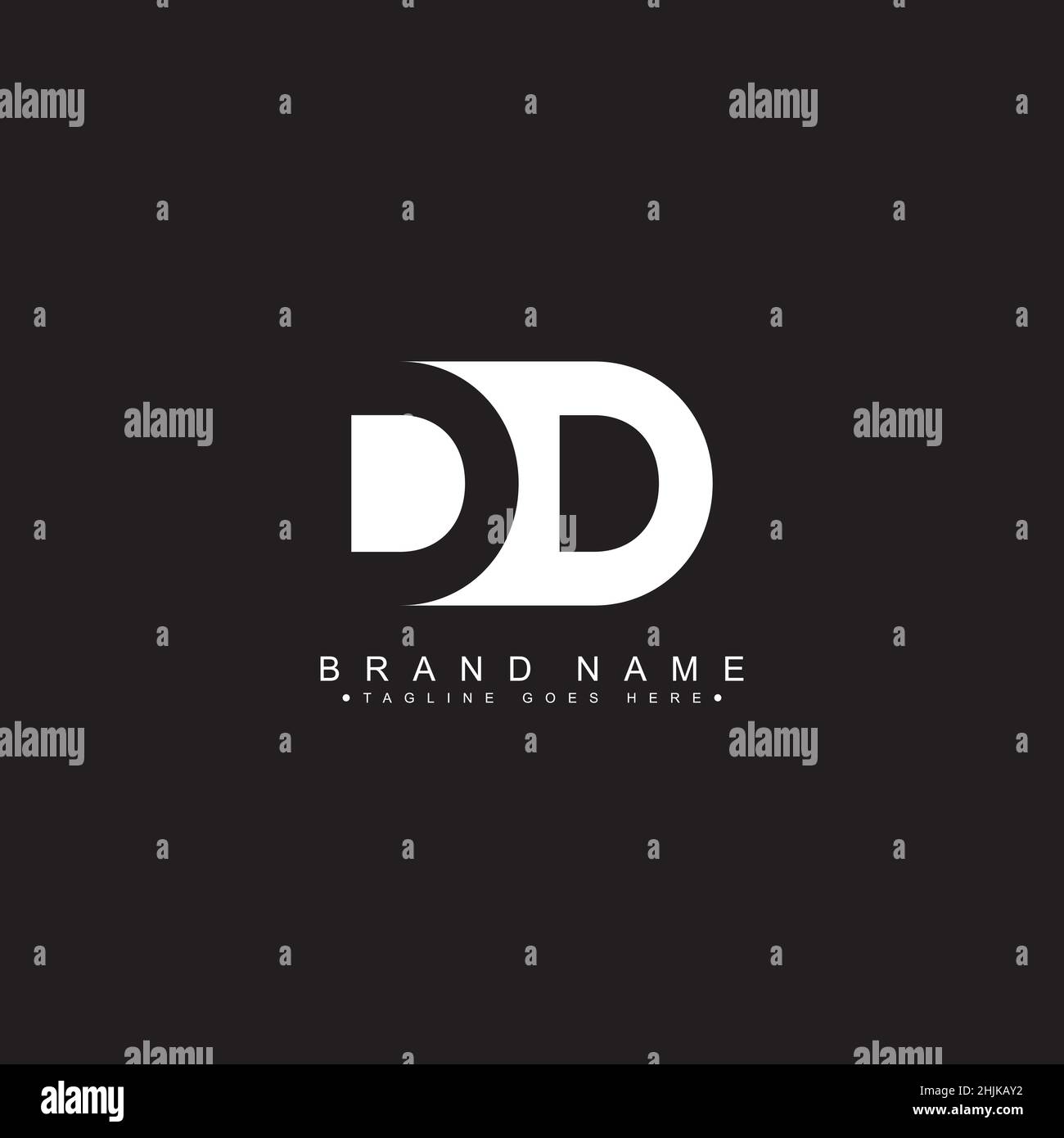 Logo minimal d'entreprise pour Alphabet DD - lettre initiale DD ...