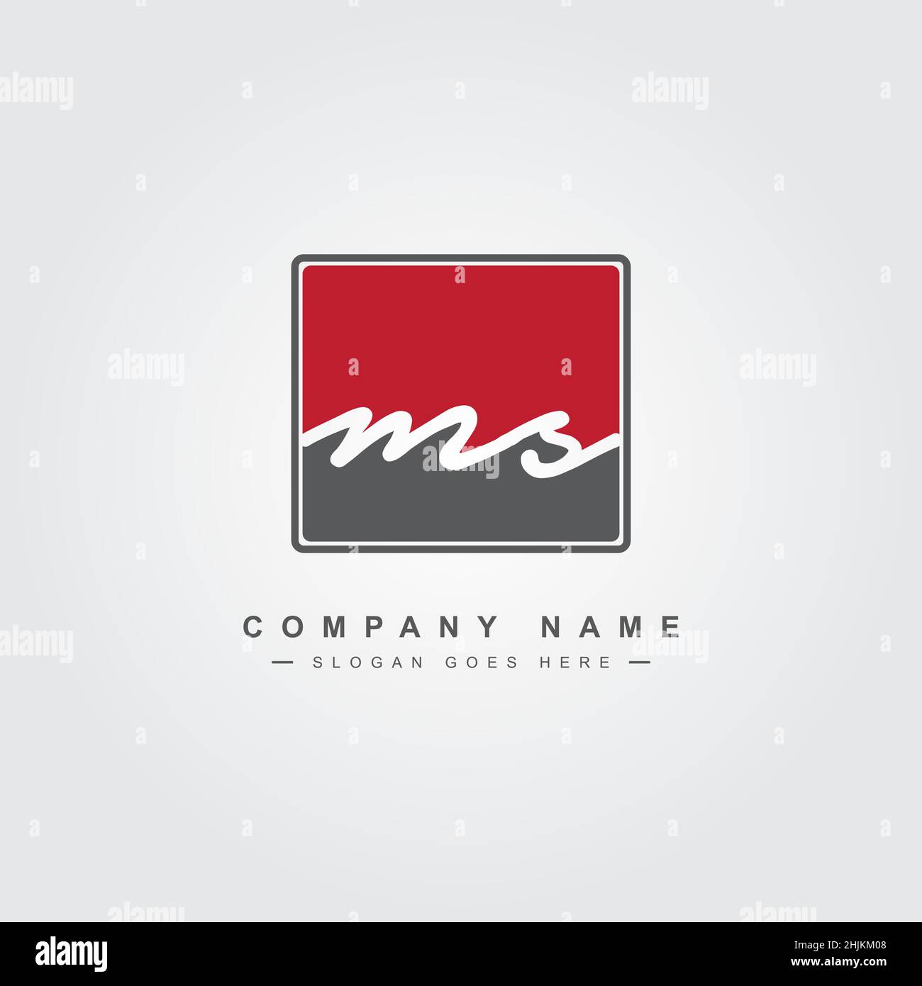 Lettre initiale logo MS - logo de style Signature manuscrit - logo ...