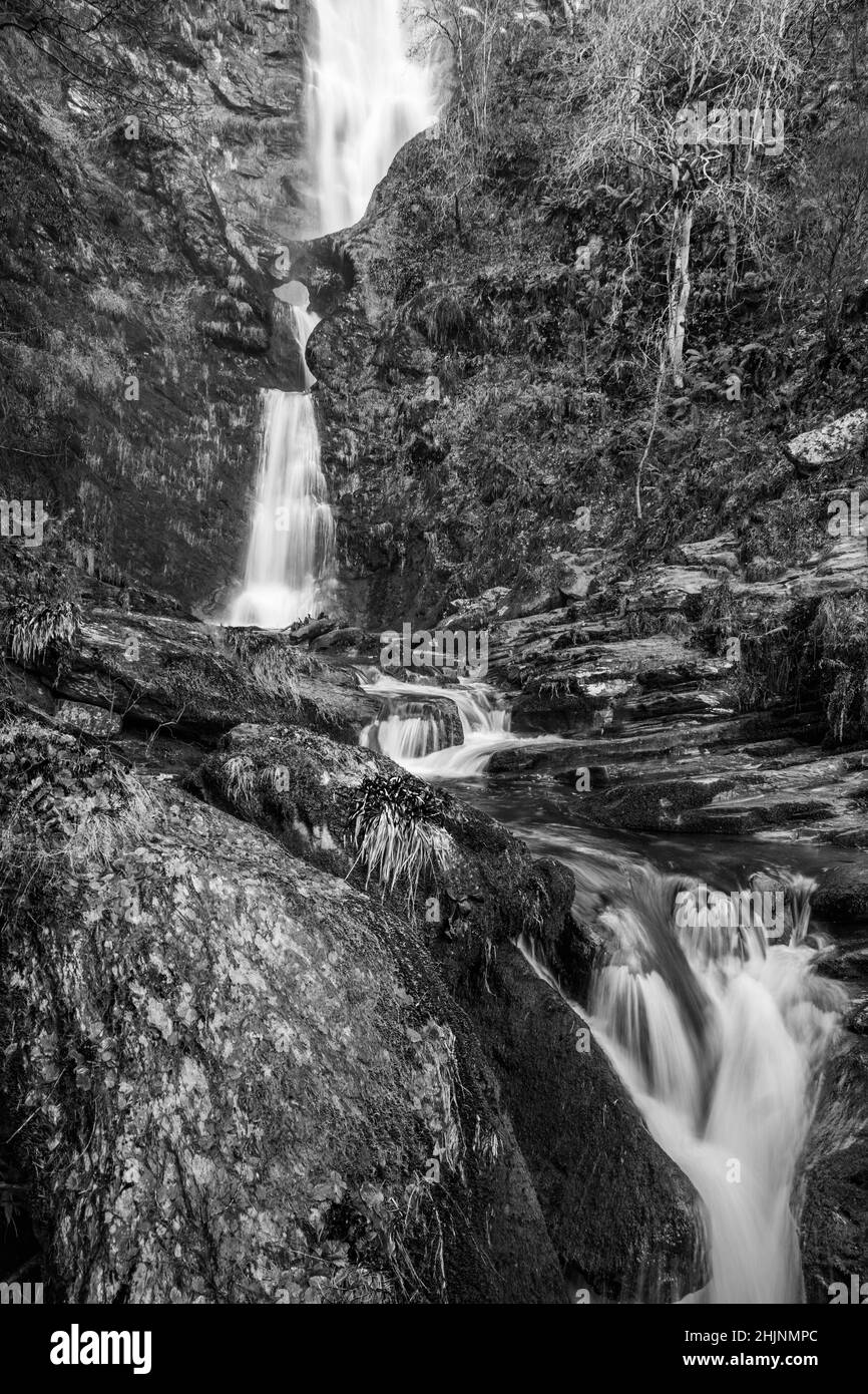 Chutes de pistyll rhaeadr pays de galles Banque de photographies et d ...