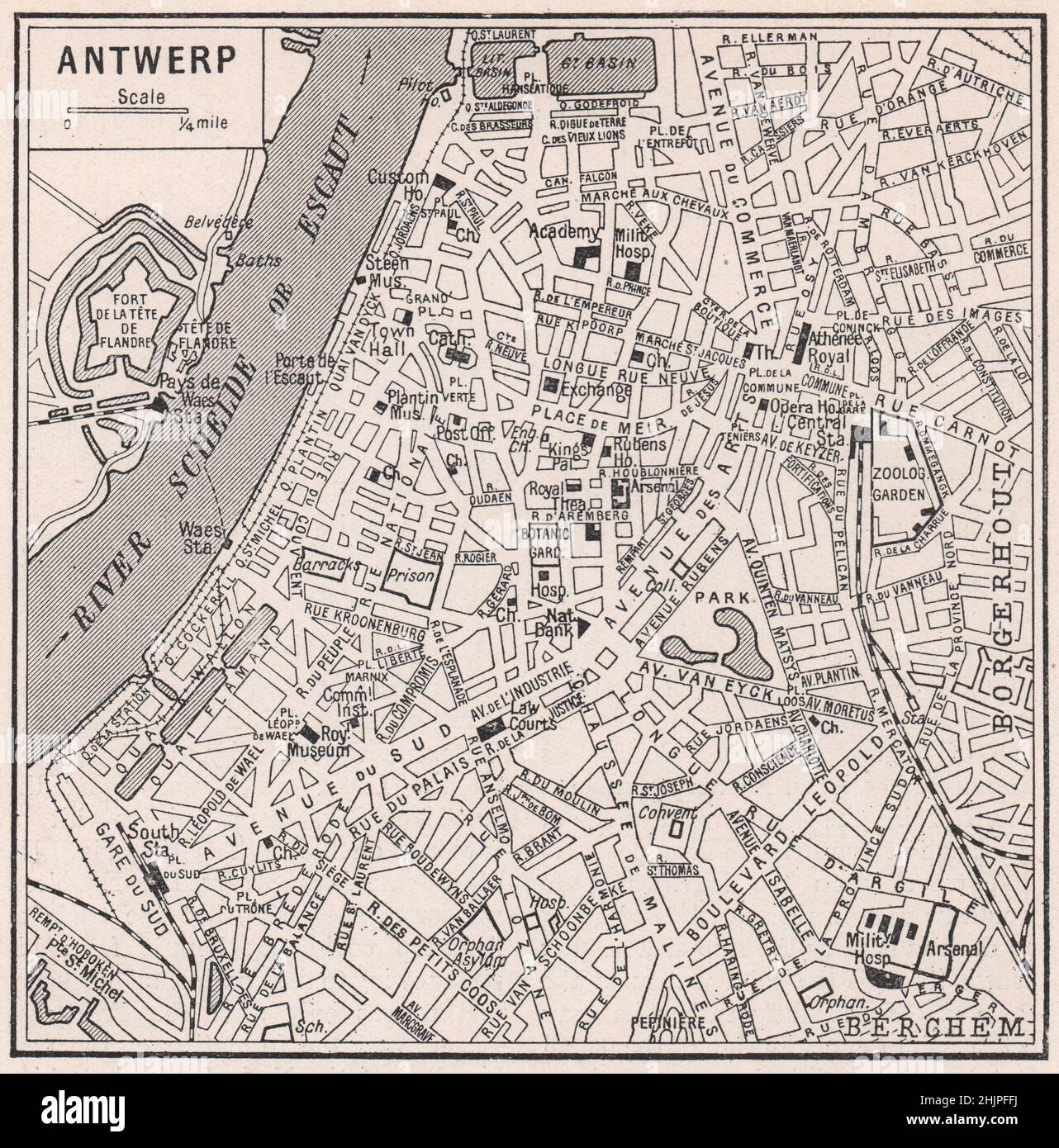 Map of antwerp Banque de photographies et d’images à haute résolution ...