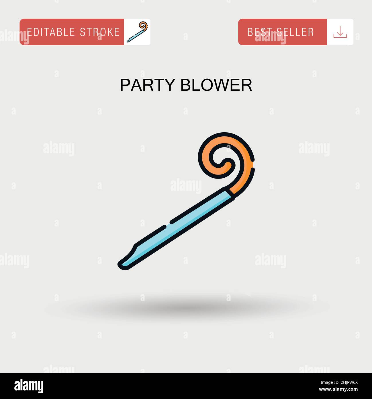 Blow horn Banque d'images vectorielles - Alamy