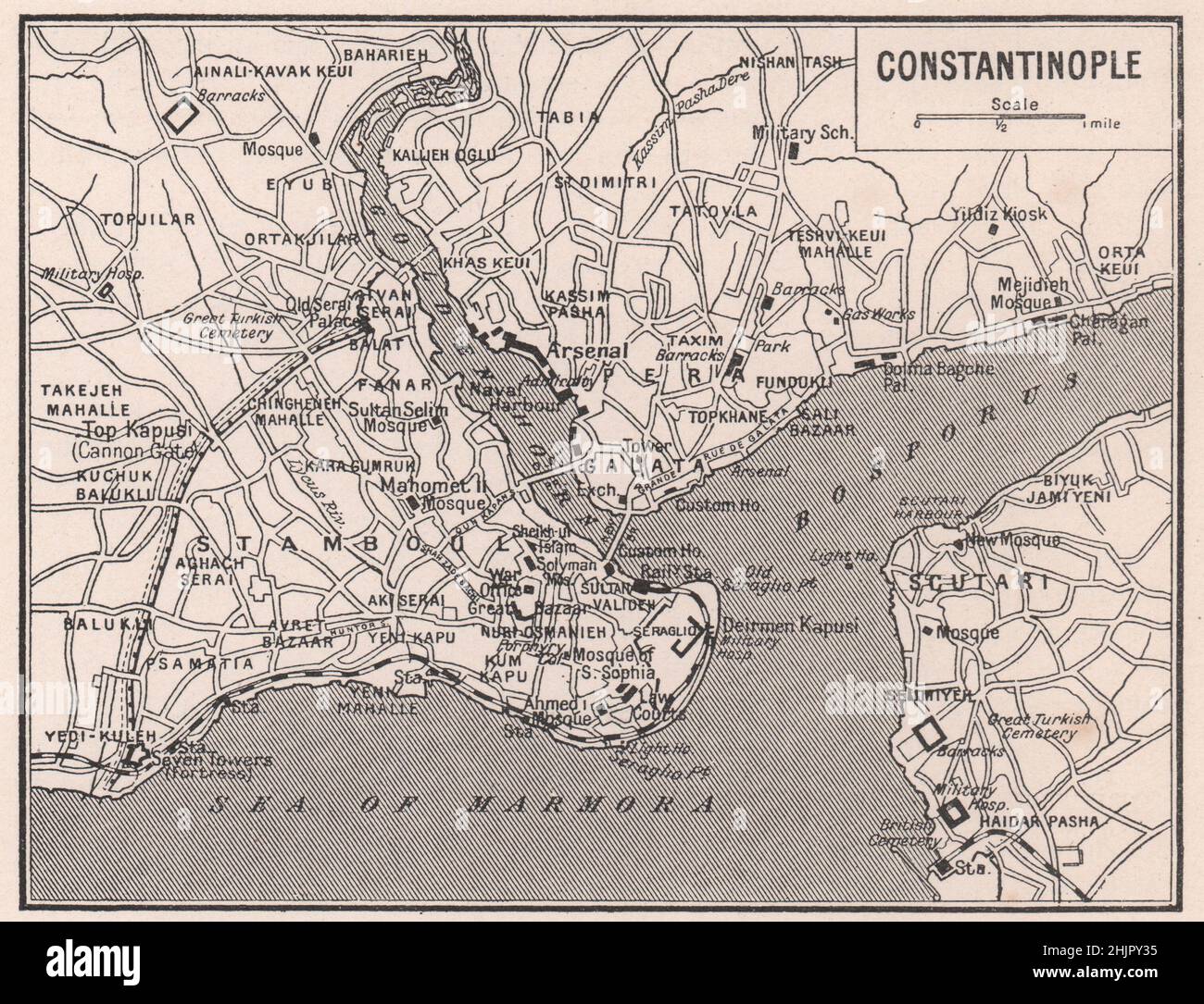 Carte de constantinople Banque de photographies et d’images à haute ...