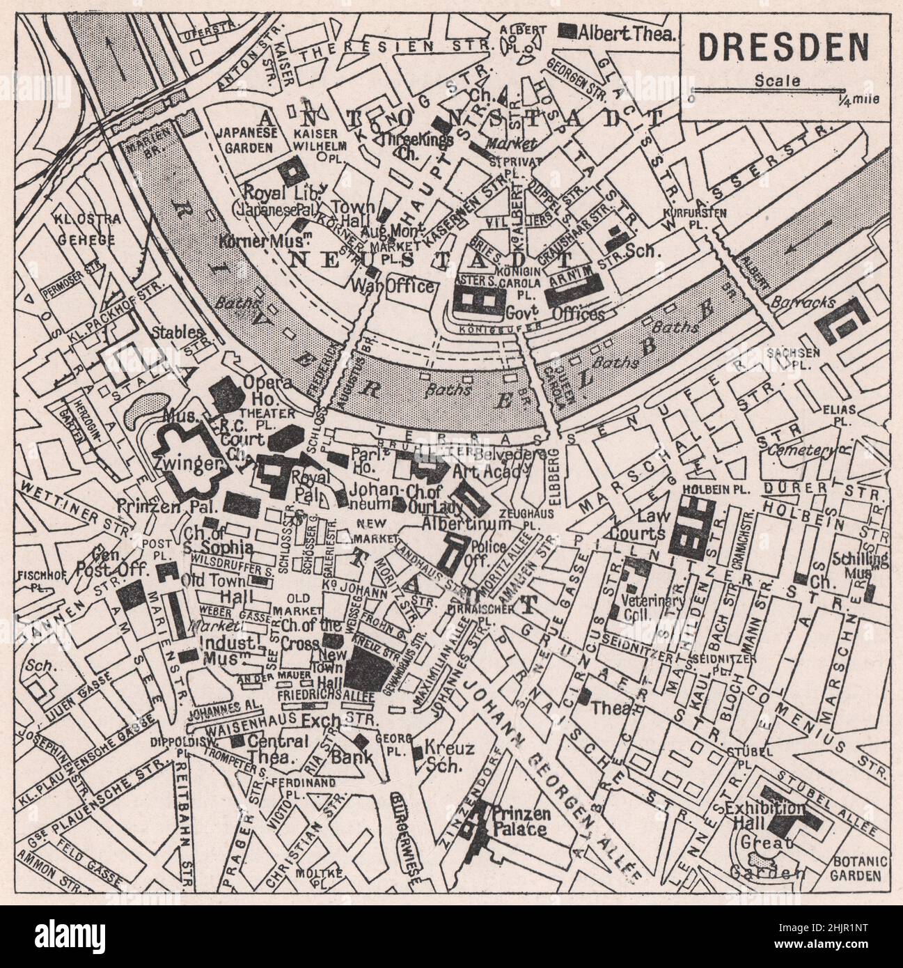 Map of dresden Banque de photographies et d’images à haute résolution ...
