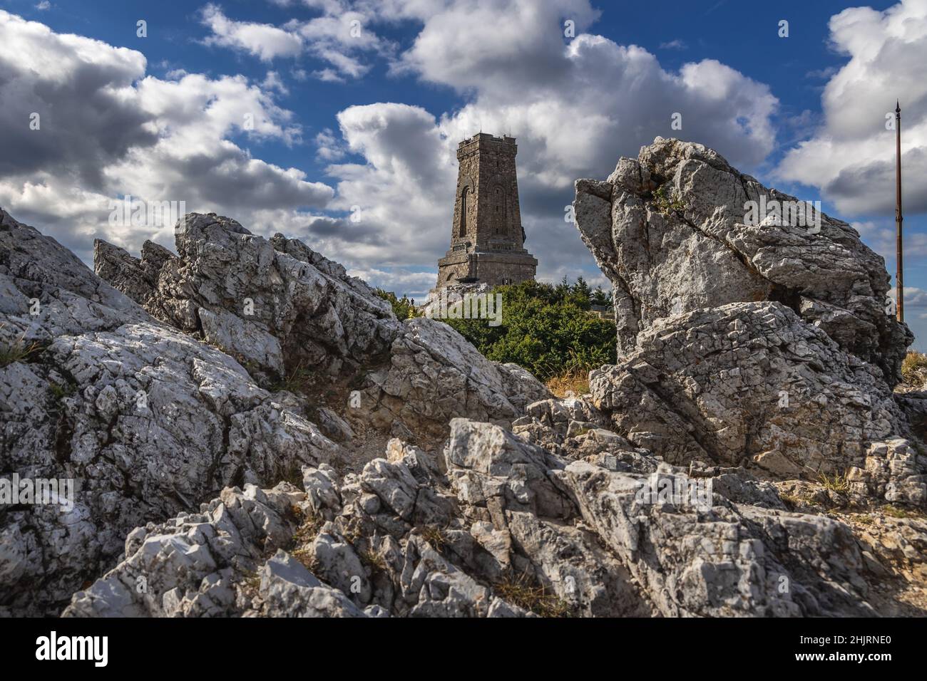 Monument de la liberté de la bataille de Shipka Pass sur le pic de ...