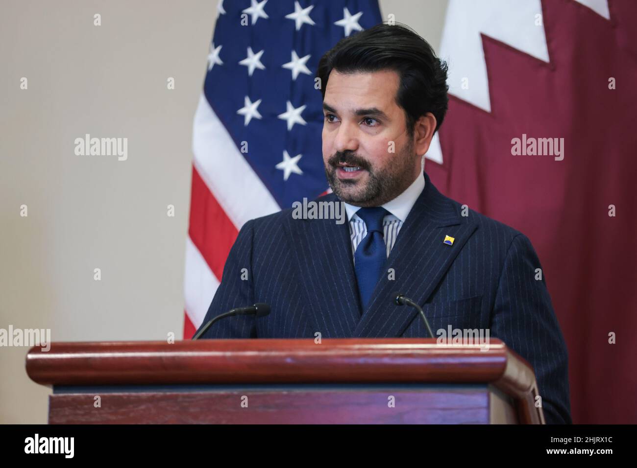 Washington DC, États-Unis.31st janvier 2022.Son Excellence Sheikh ...