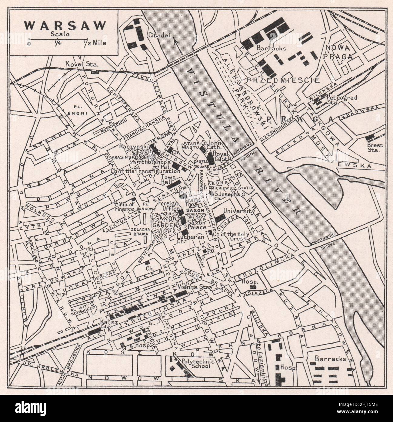 Mapa warszawy Banque d'image et photos - Alamy