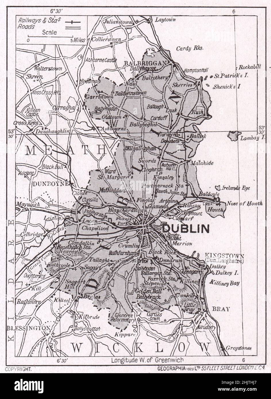 Carte de dublin vintage Banque de photographies et d’images à haute ...