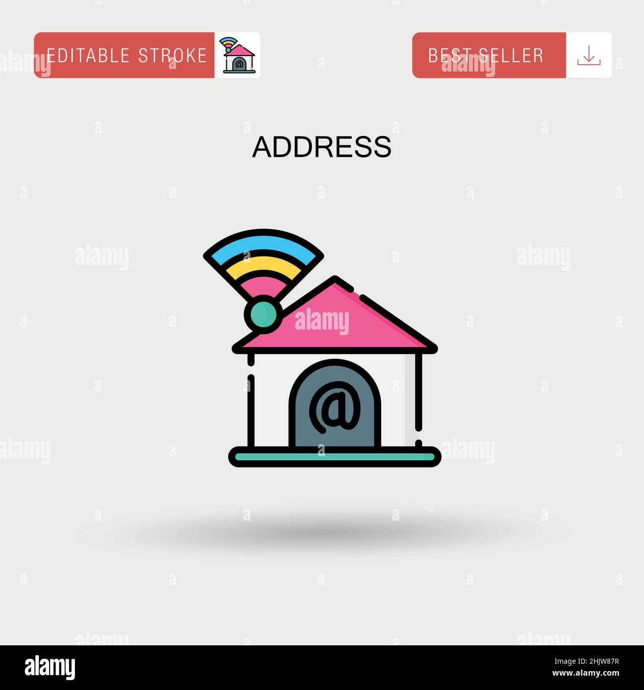 Signe d'adresse Banque d'images vectorielles - Alamy