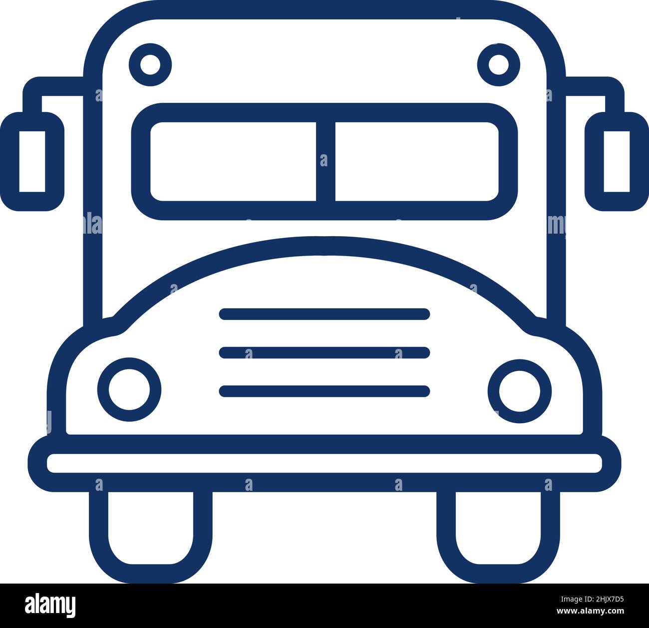 Icône de bus scolaire sur fond blanc, illustration vectorielle Image ...