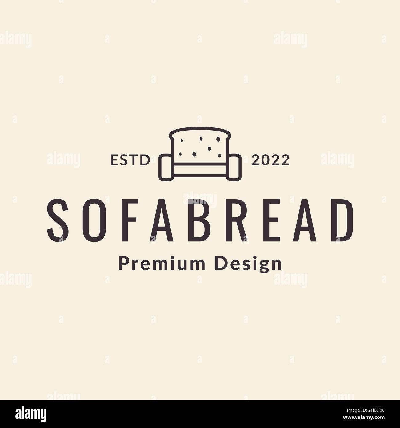 canapé pain hipster logo design, vecteur graphique symbole icône ...