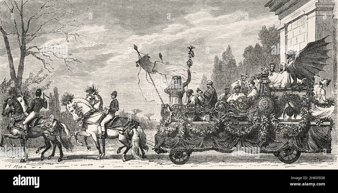 Carnaval de Rome, Académie française, Rome.Italie, Europe.Ancienne ...