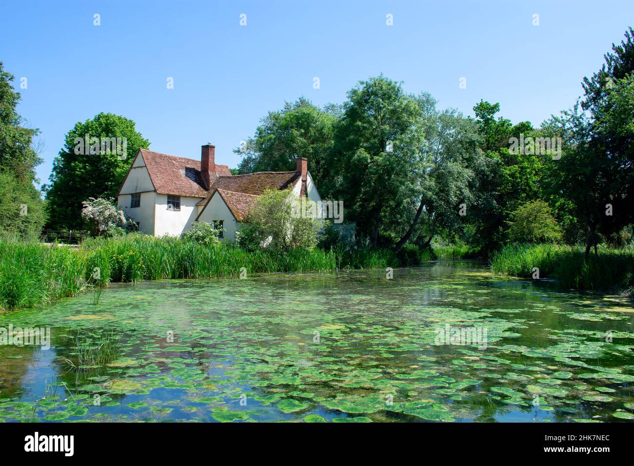 Willy Lott Cottage à Flatford, géré par le National Trust à Suffolk, en ...