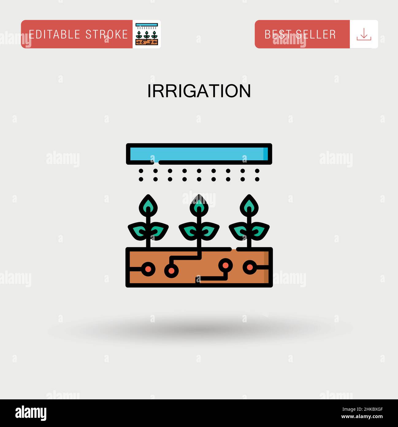 Irrigation agricole Banque d'images vectorielles - Alamy