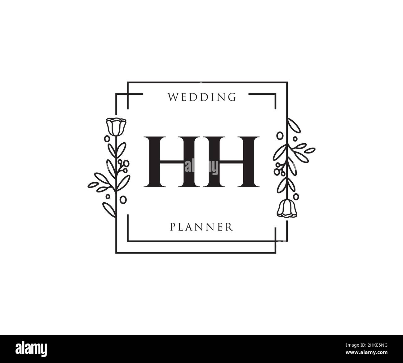 Logo HH féminin.Utilisable pour les logos nature, salon, Spa ...