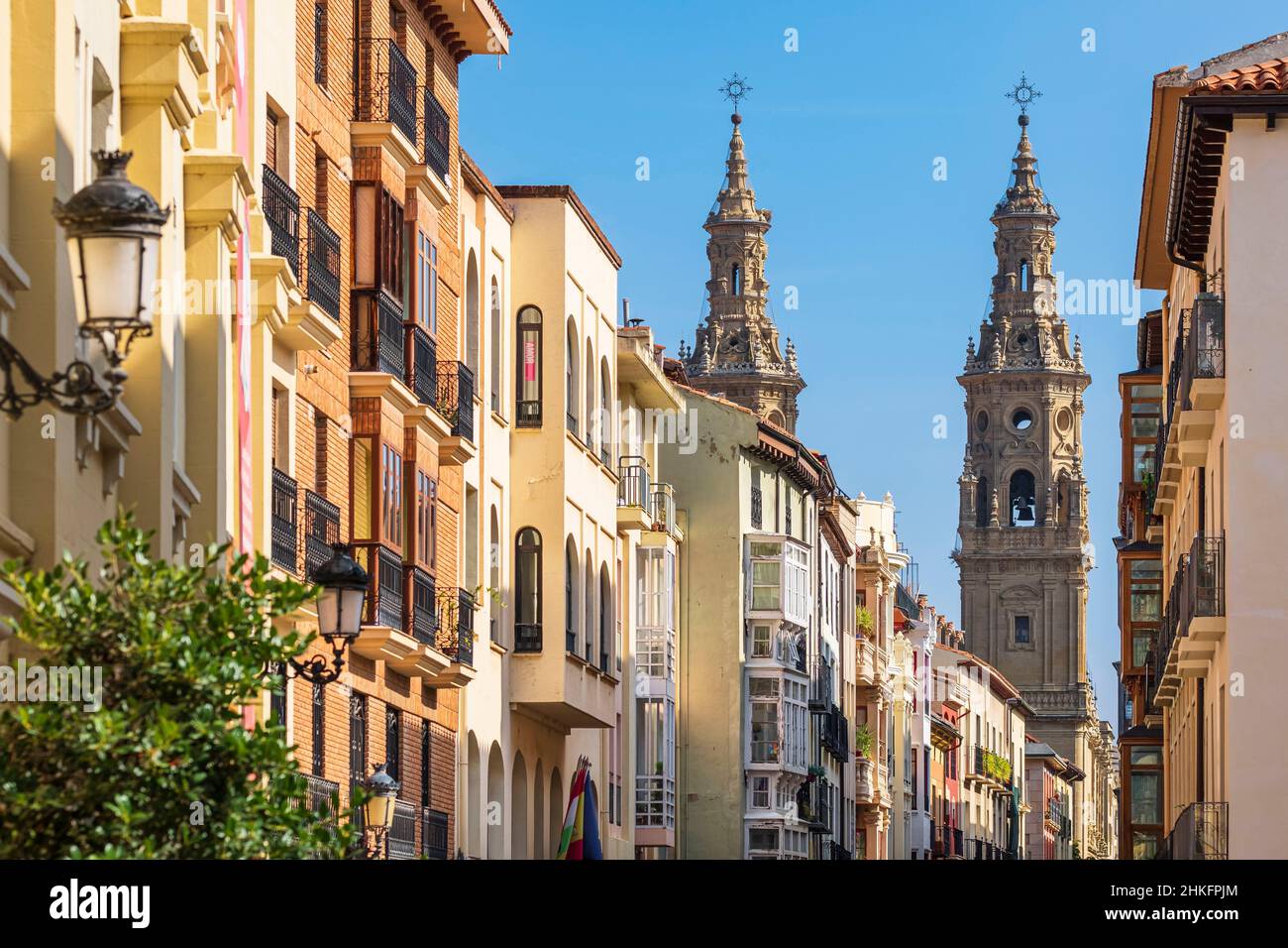 Espagne, la Rioja, Logrono, scène sur la Camino Francés, route ...
