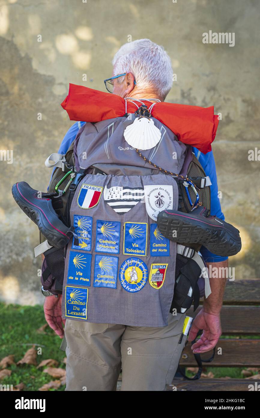 France, Landes, Bougue, village sur la voie de via Lemovicensis ou ...