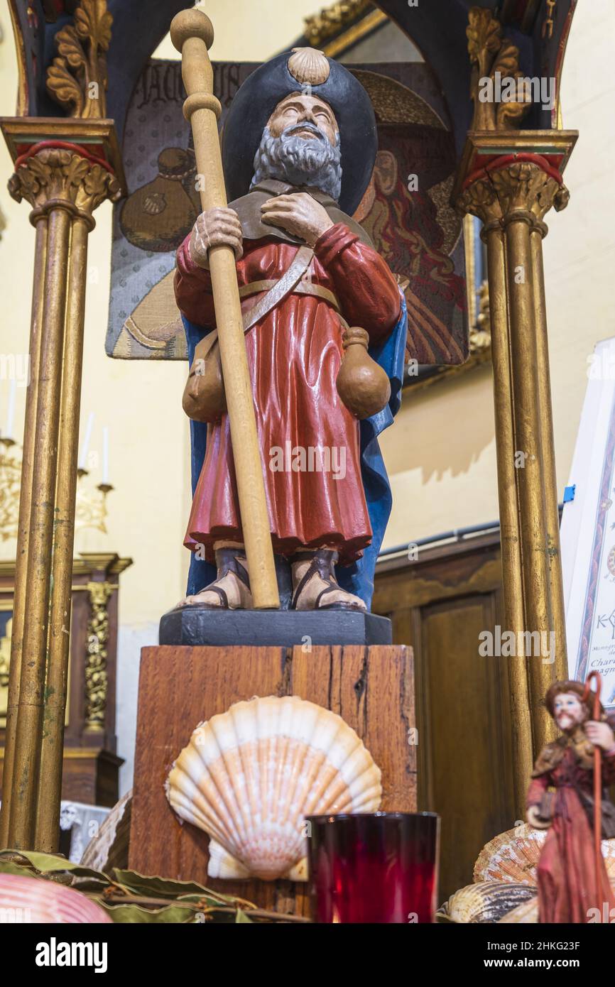 France, Gironde, Sainte-Foy-la-Grande, scène sur la via Lemovicensis ou ...