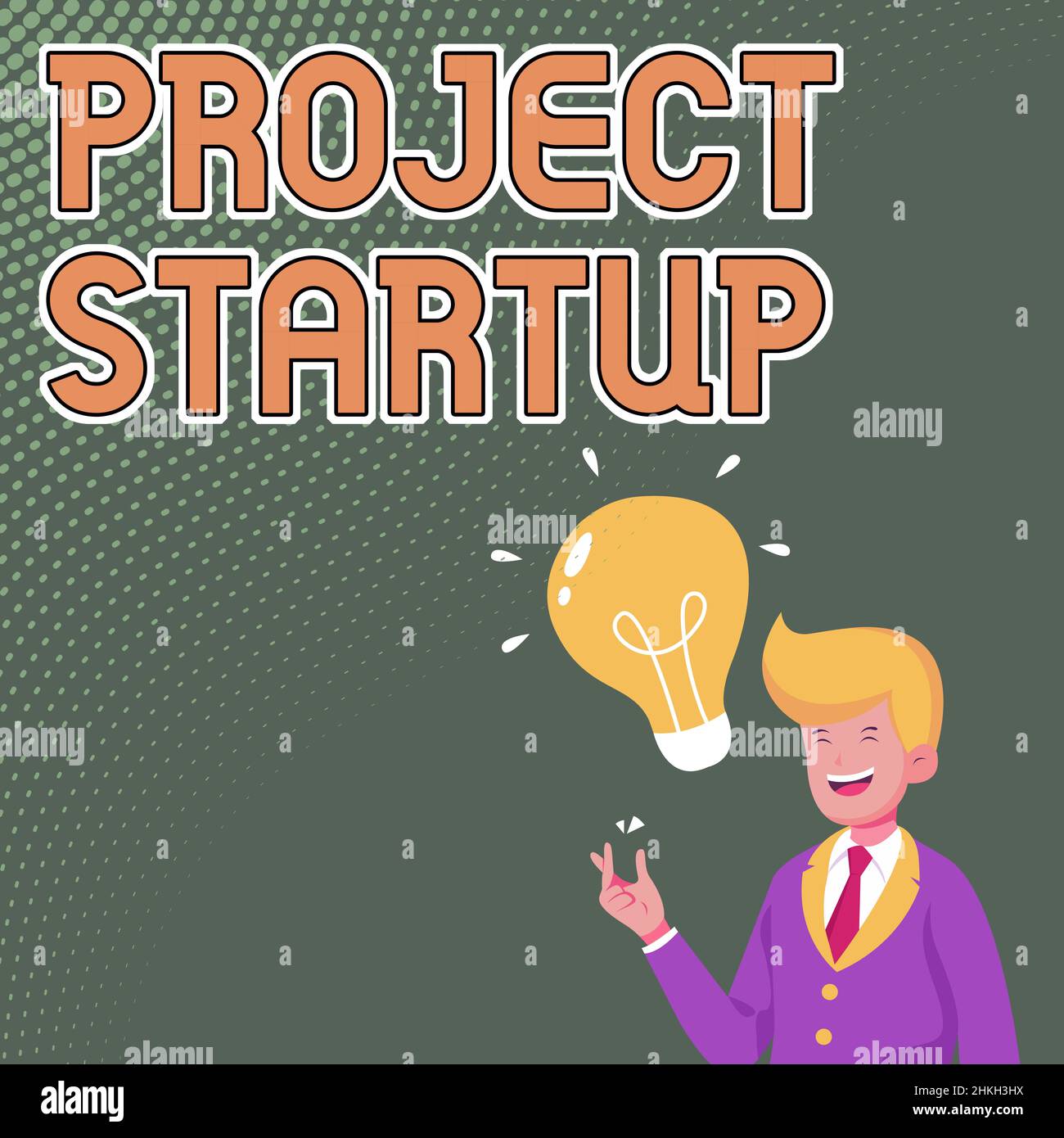 Inspiration montrant le signe démarrage du projet. Internet concept un ...