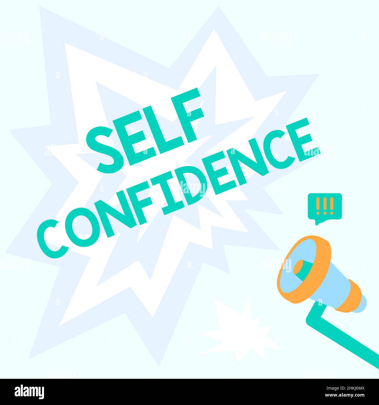 Signe de texte indiquant la confiance en soi. Idée d'affaires un ...