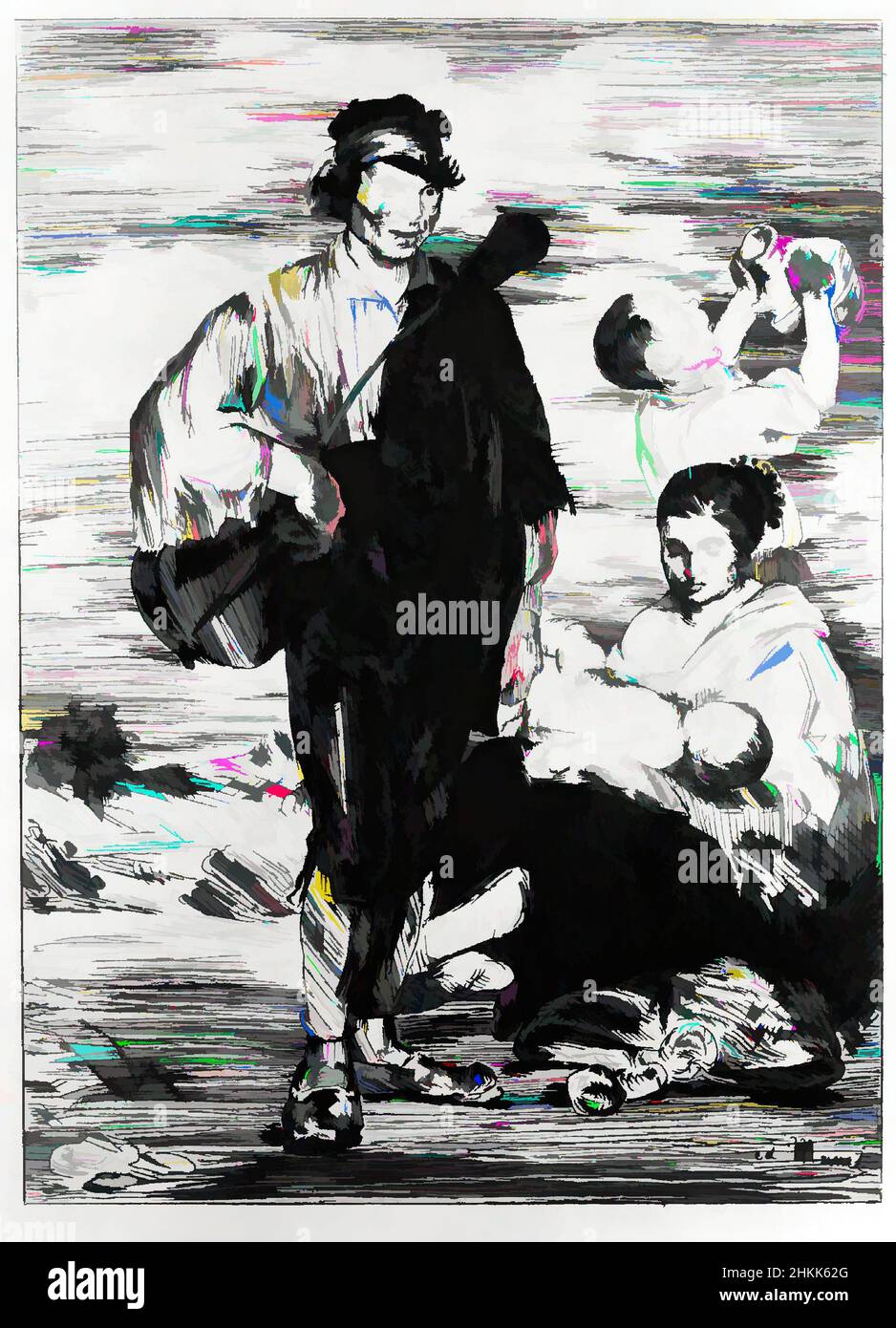 Art inspiré par les Gitans, les Gitanos, Cadart portfolio, 1862 ...