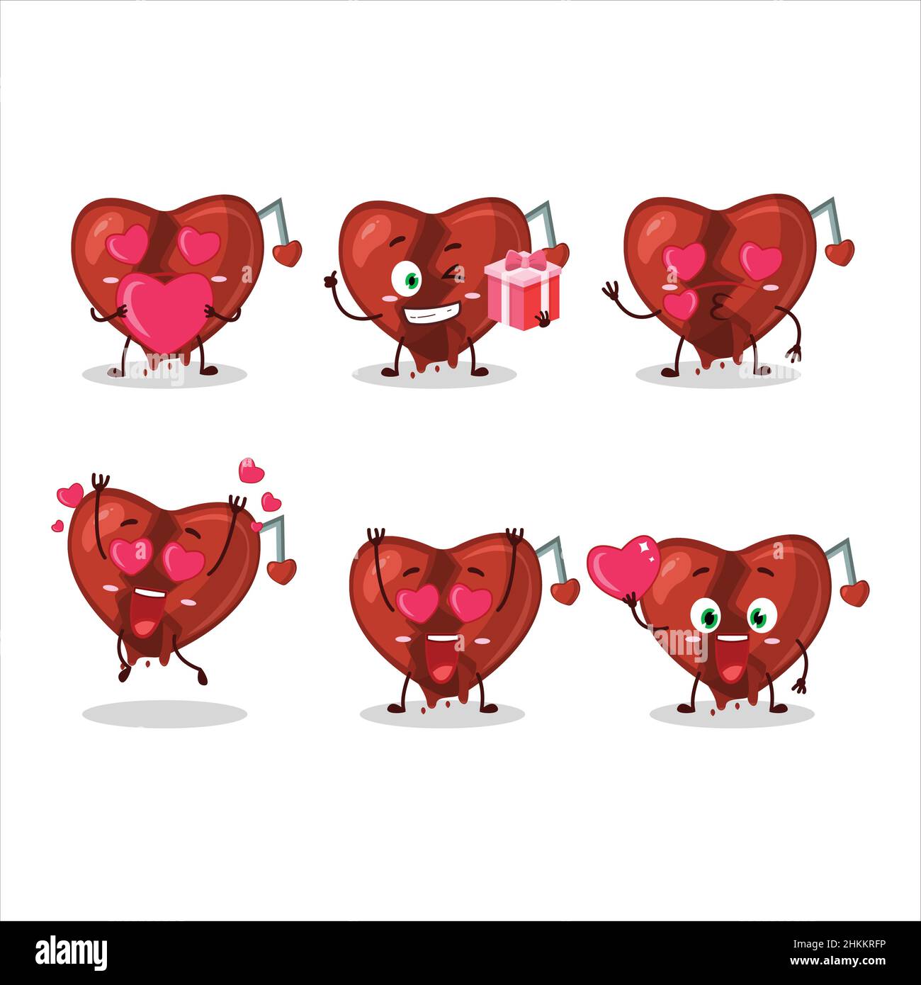 Coeur Brisé Amour Personnage De Dessin Animé Avec Amour Adorable