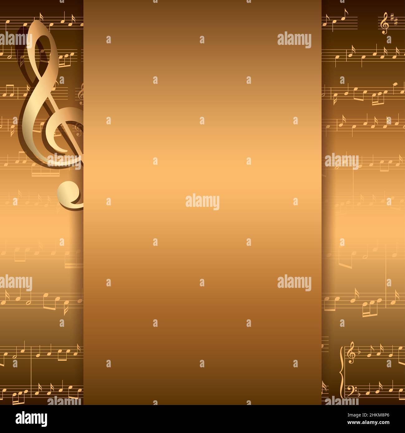 Note de musique dorée Banque de photographies et d’images à haute ...