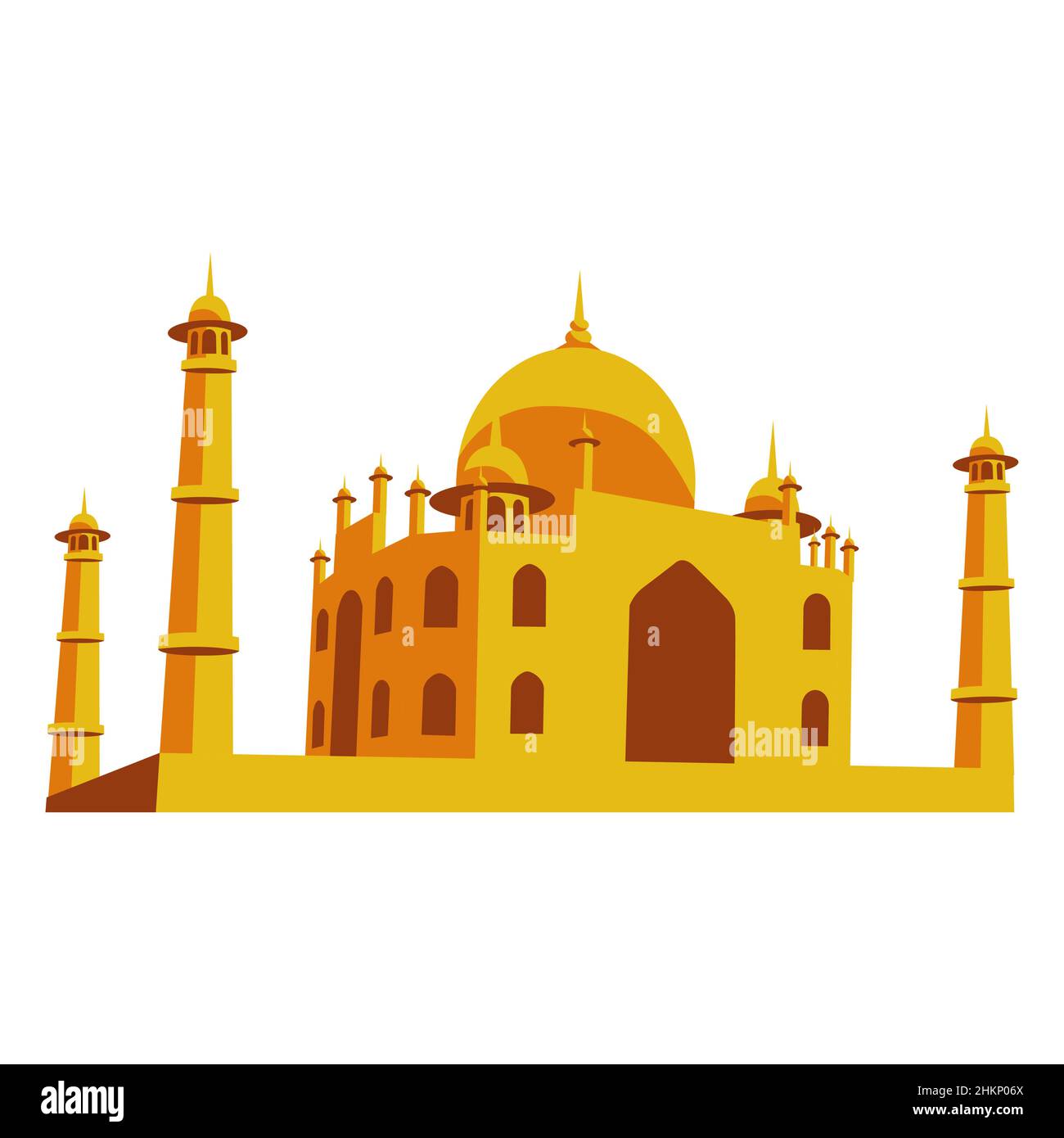 Clip art de Taj Mahal avec dessin animé, illustration vectorielle Image ...
