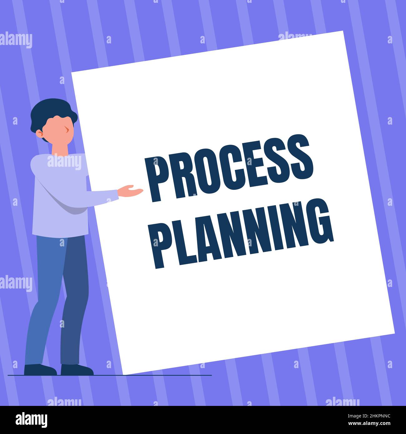 Planification du processus d'affichage écrit à la main. Concept d ...