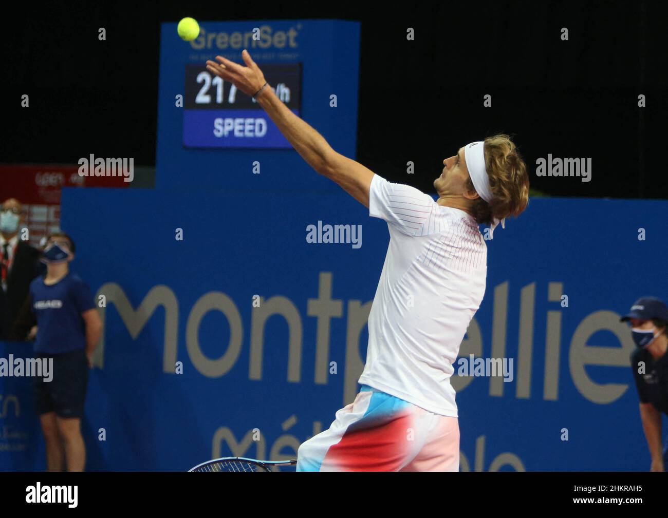 Alexander Zverev d'Allemagne lors du tournoi de tennis Open Sud 2022, ATP 250 le 05 février 2022 ...