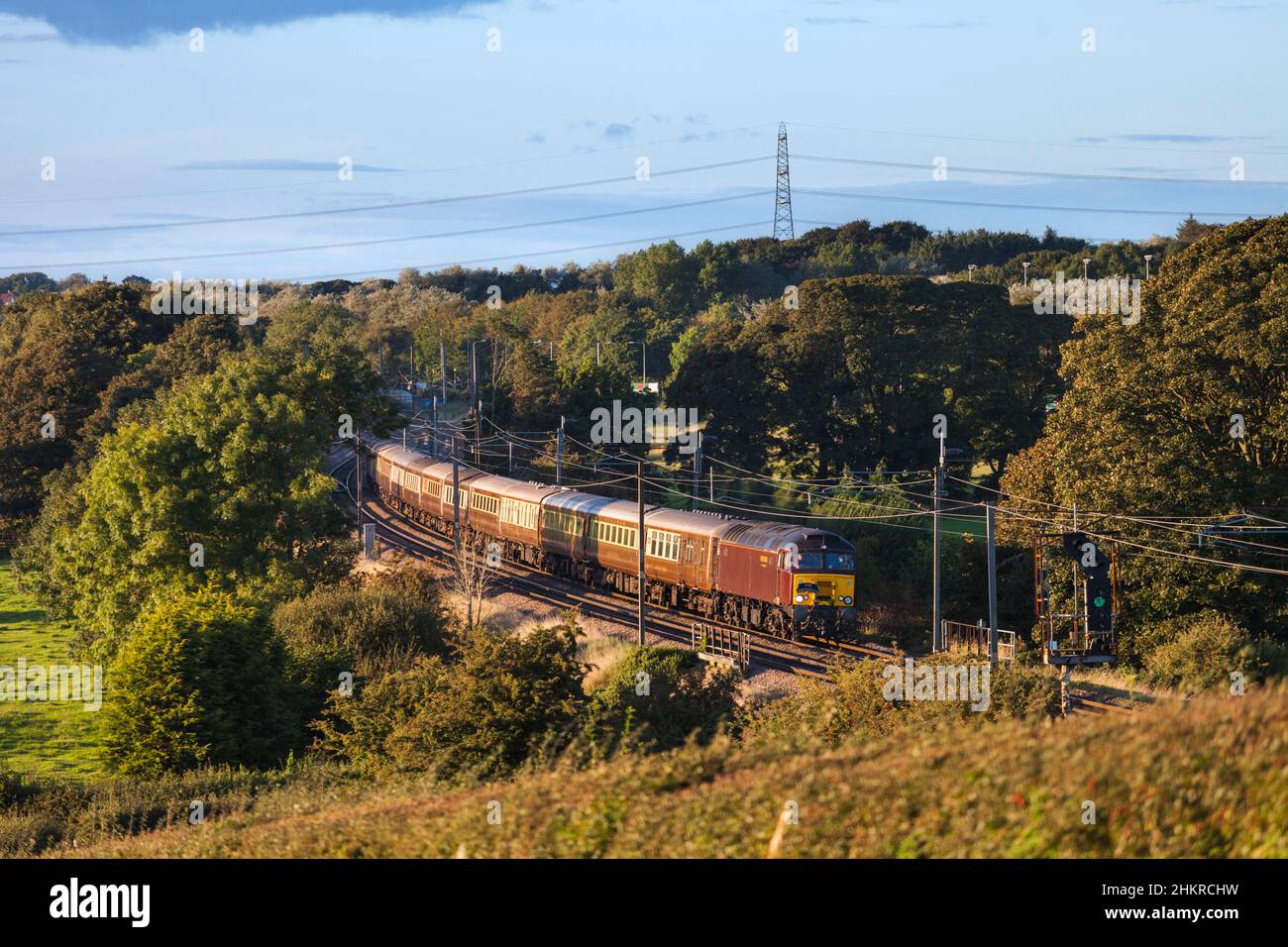 West Coast Railways classe 57 locomotive 57315 en passant par Oubeck ...