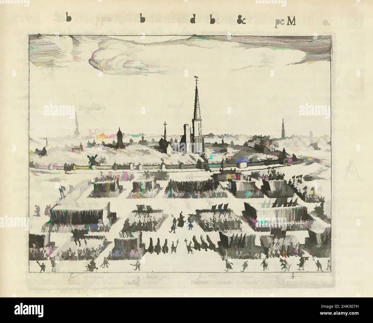 Art inspiré par le prince Maurice établit son armée à Neuss en ordre de ...