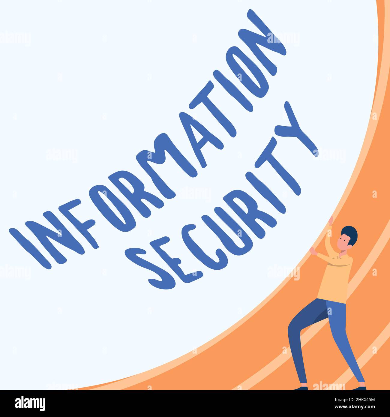 Signalétique manuscrite sécurité des informations. Concept ...