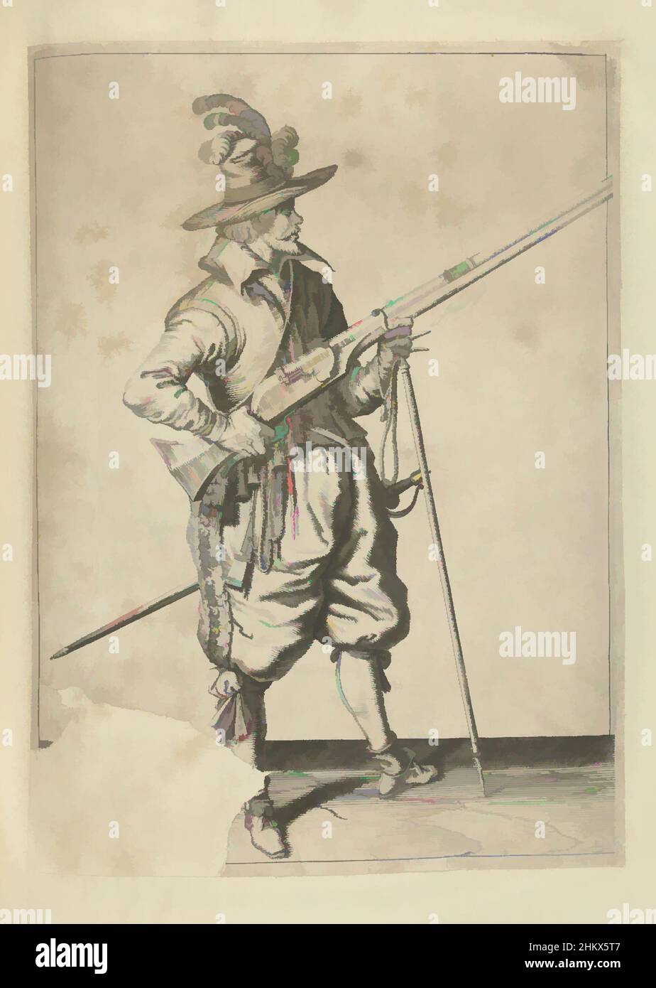 Art inspiré par Soldier sur la garde tenant son musket par son côté ...