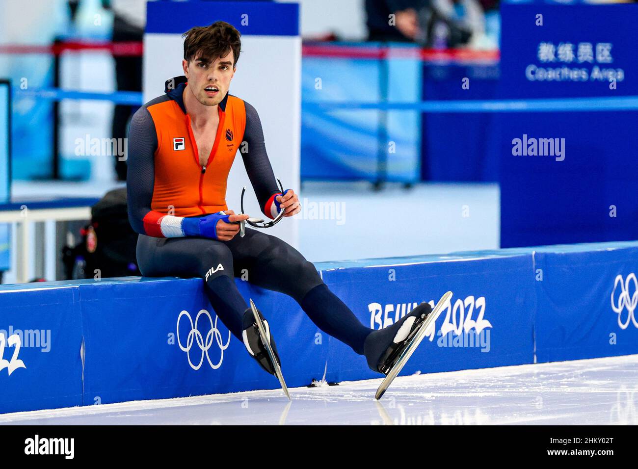 BEIJING, CHINE - FÉVRIER 6 : Patrick Roest, des pays-Bas, en ...