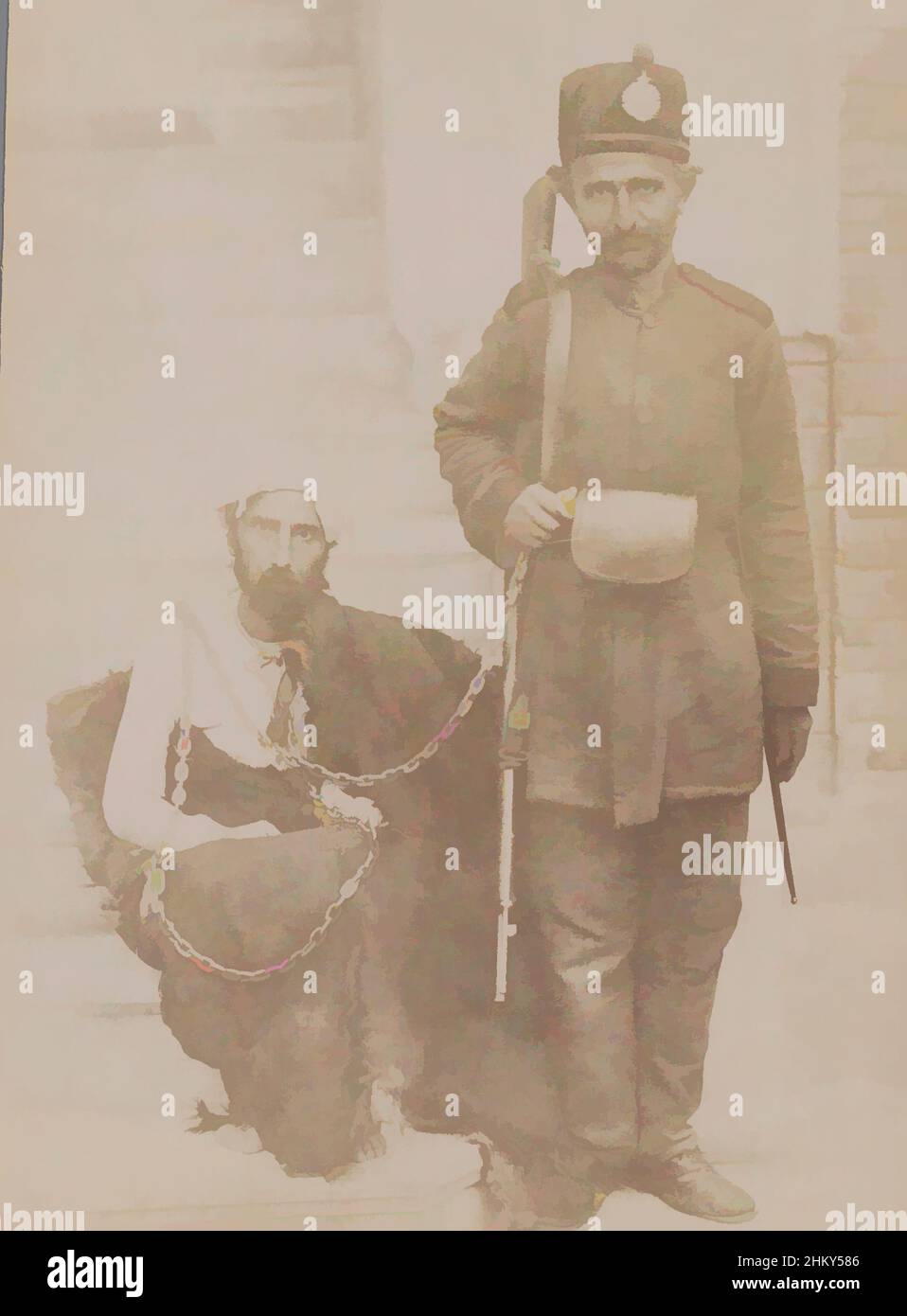Art inspiré par Portrait de deux hommes : un prisonnier et un garde ...