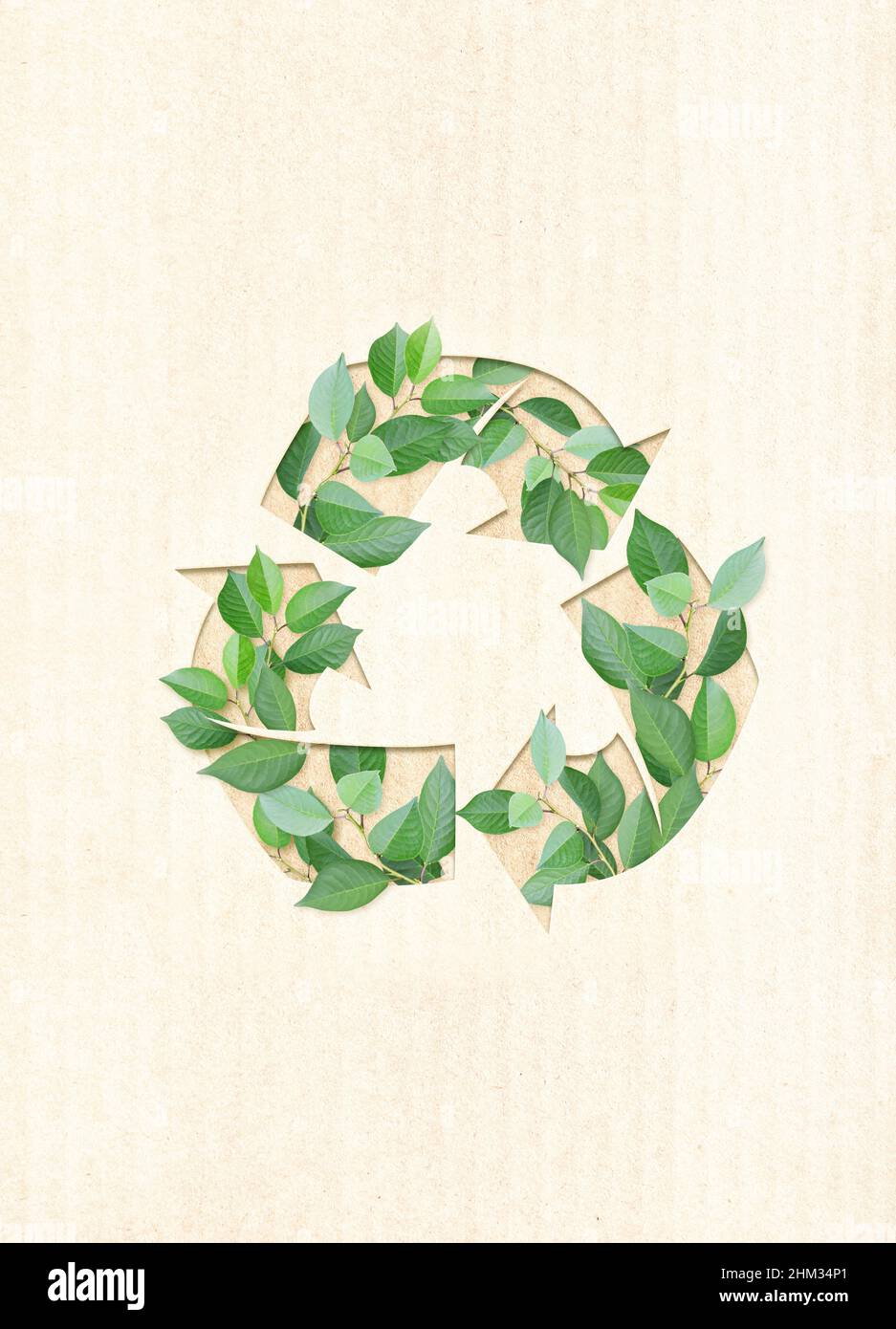 Concept écologique et zéro déchet.Les flèches recyclent le symbole et ...