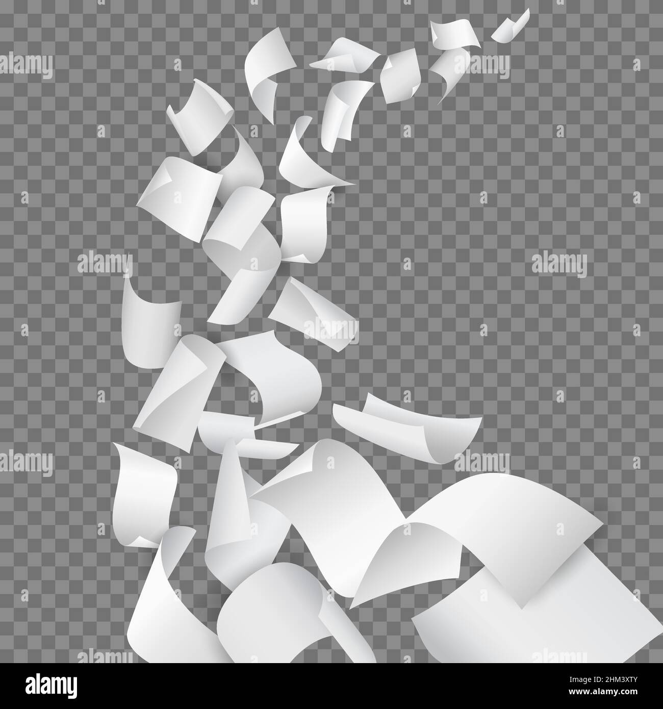 Feuilles de papier volent Banque d'images vectorielles - Alamy