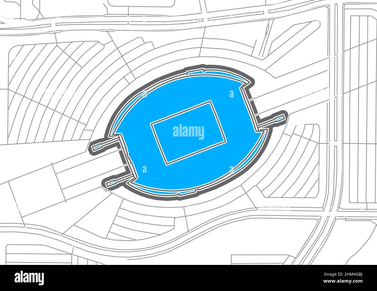 Arlington, American football NHL Stadium, carte vectorielle.La carte du ...