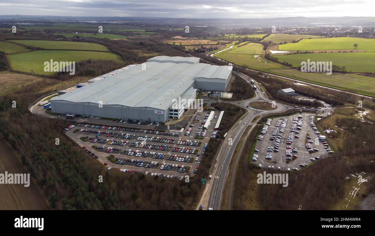 ASOS Warehouse, géré par GXO Logistics, près de Grimethorpe, Barnsley ...