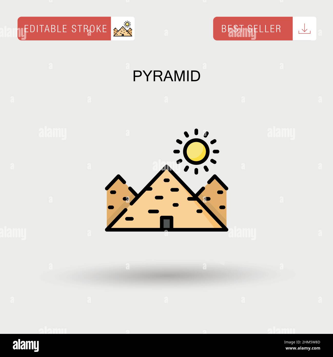 Egyptian pyramid vector Banque d'images vectorielles - Alamy