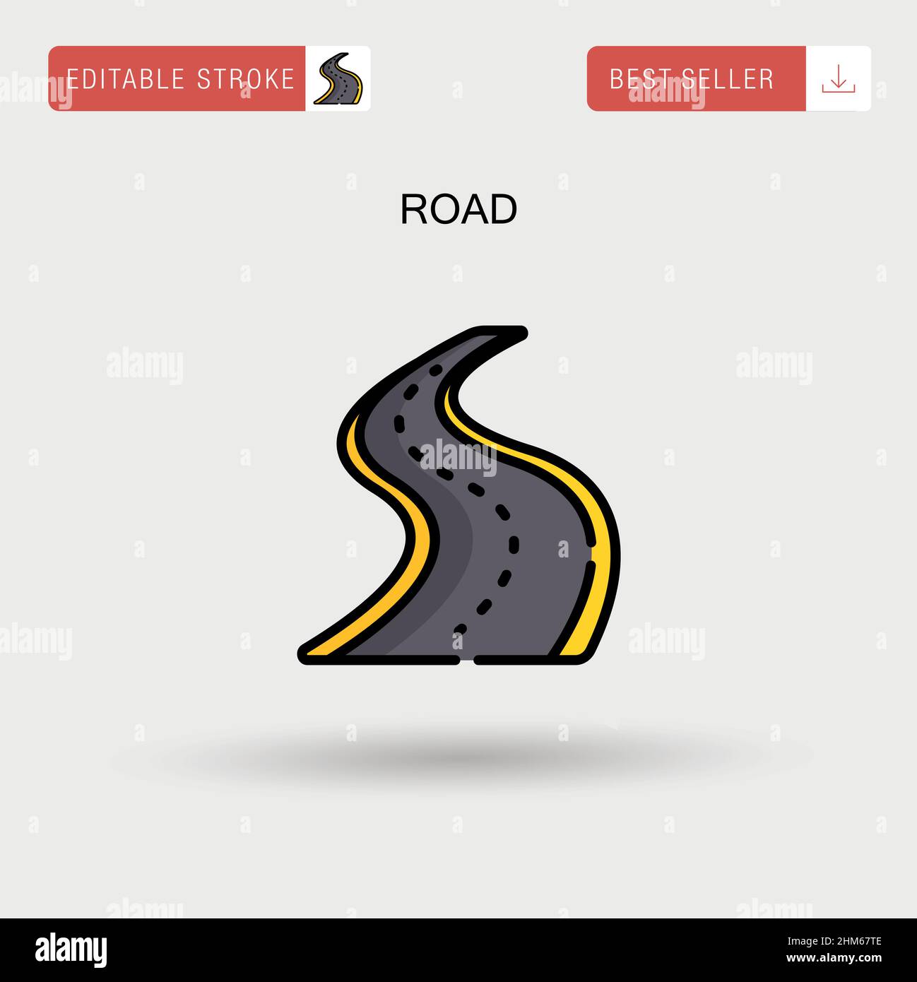 Route de montagne sinueuse Banque d'images vectorielles - Alamy