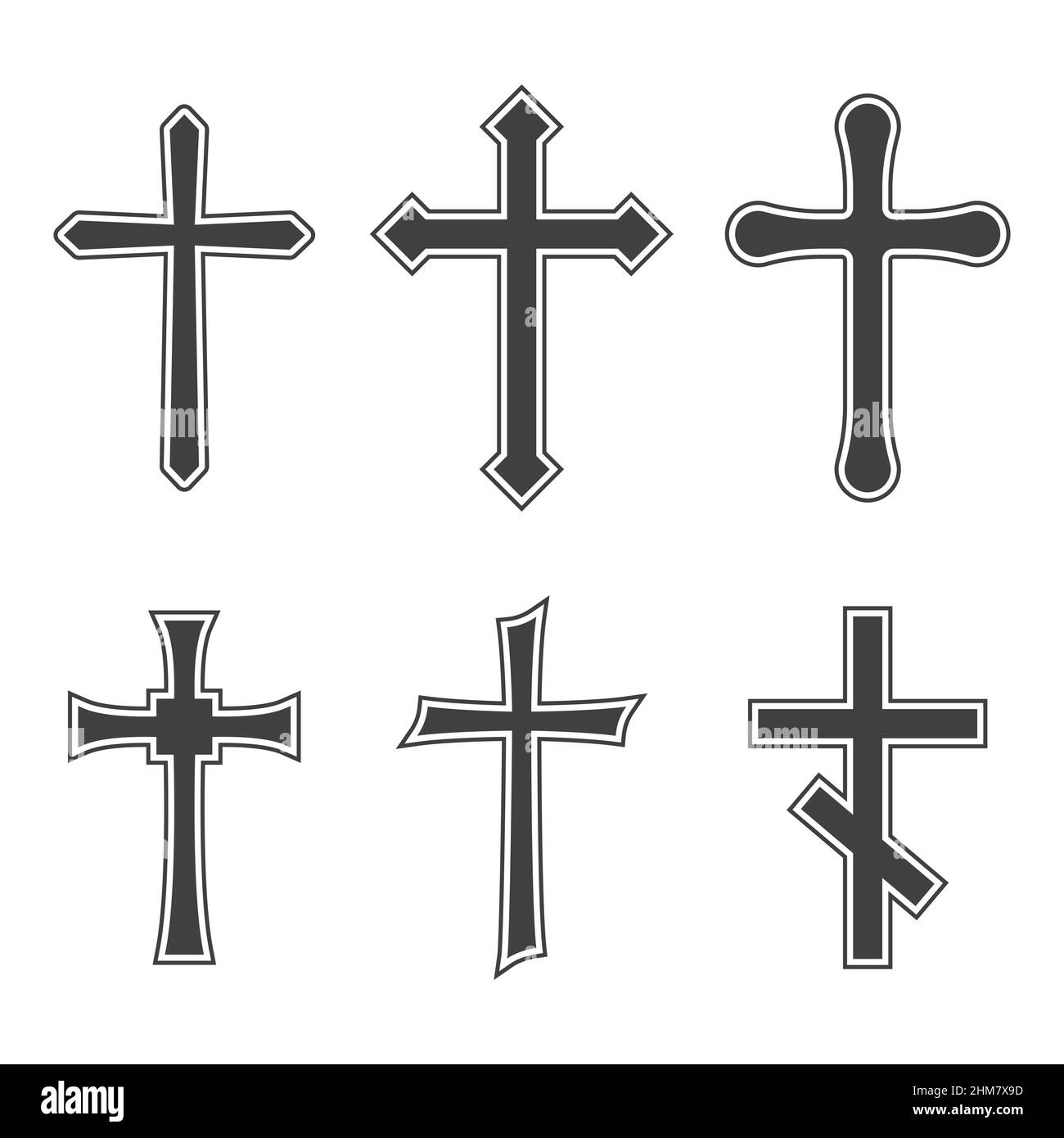 Définir le style de contour et de plan du symbole de vecteur de croix ...