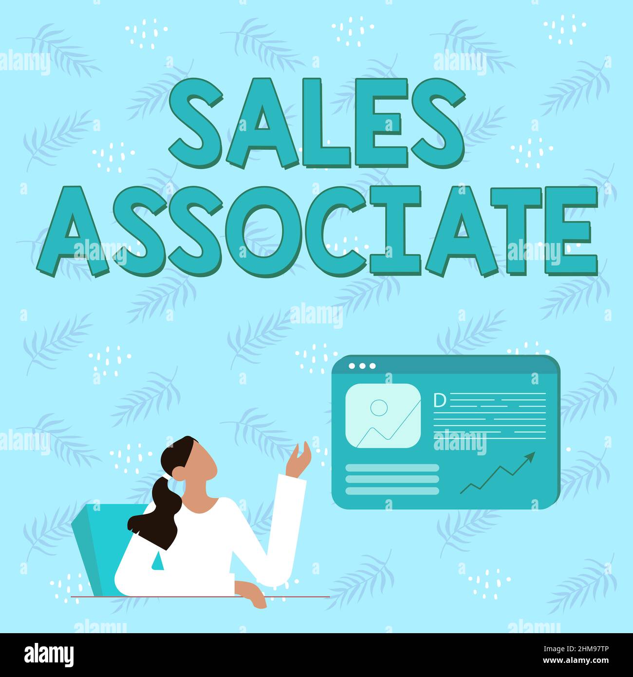 Légende du texte de l'associé commercial présentant. Mot pour la tâche ...