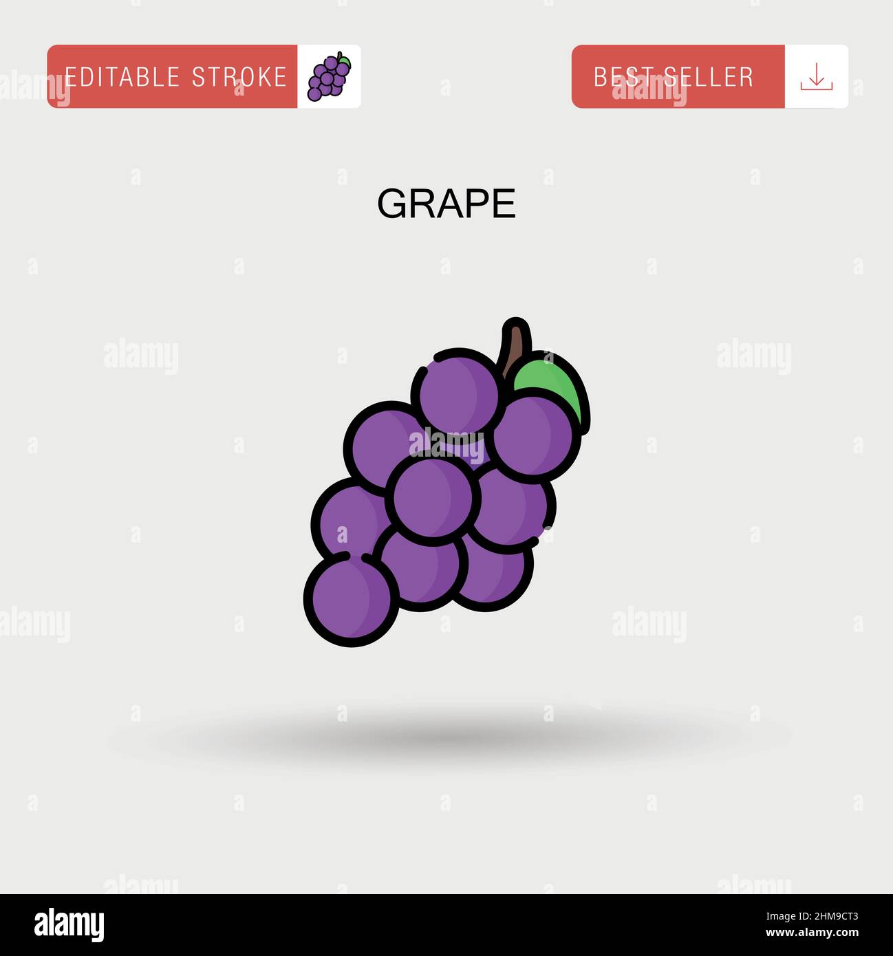 Raisin grappe Banque d'images vectorielles - Alamy